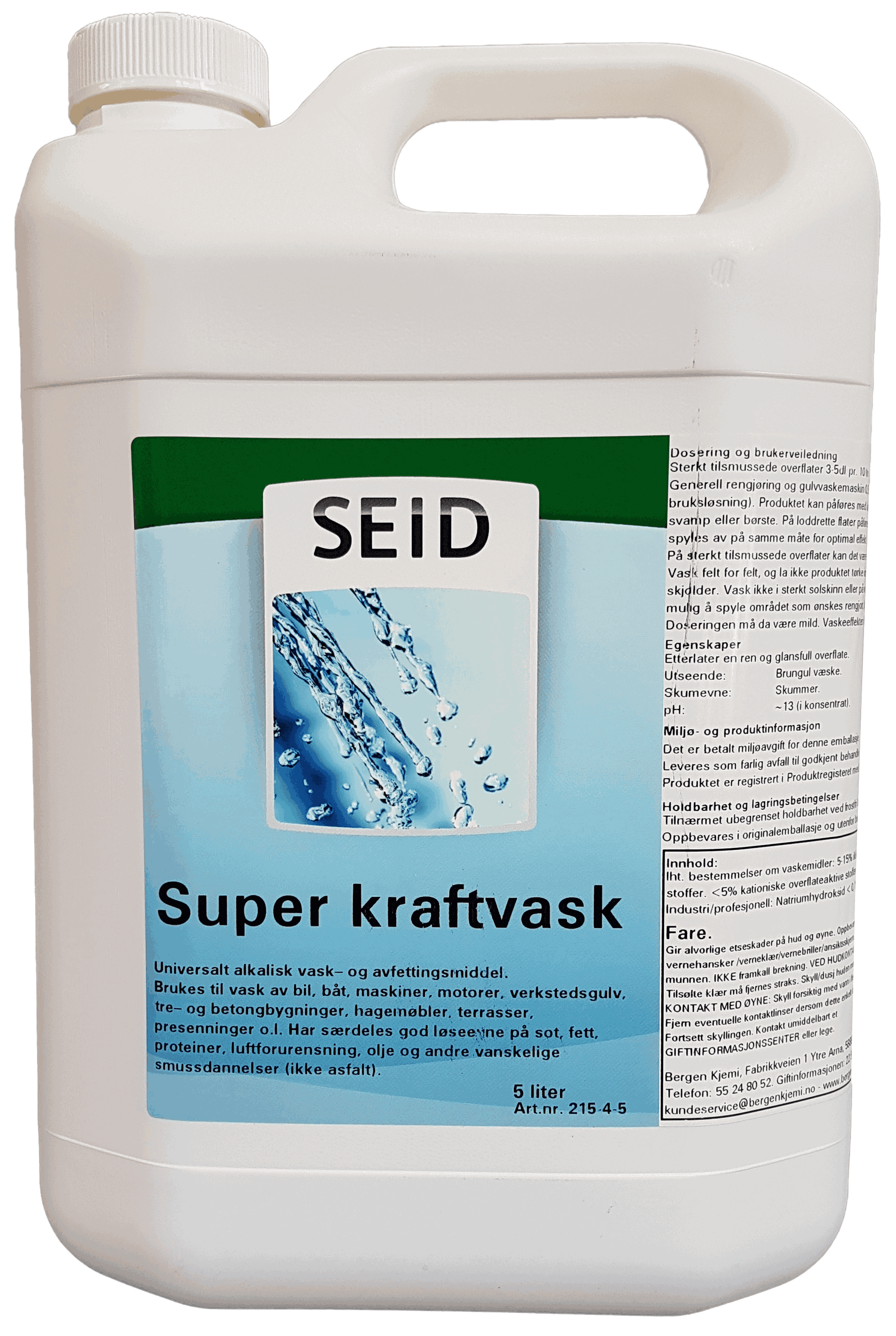 SEID Super kraftvask. 5 ltr. - Bergen Engros